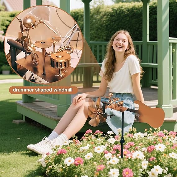 Rock Band Handmade Garden Windmill – Believer